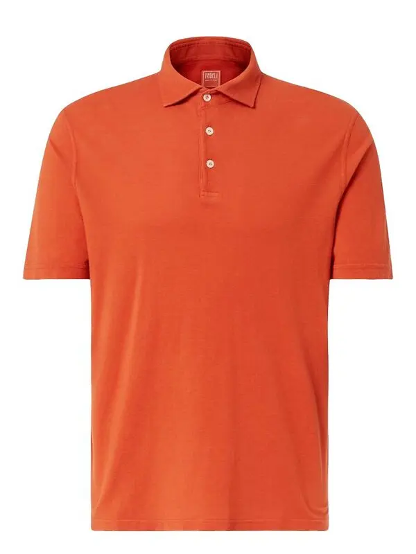 Fedeli Piqué Polo Shirt - Orange