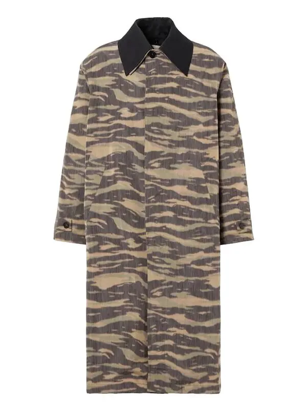 JIL SANDER Camouflage Crêpe De Chine Car Coat - Multicoloured