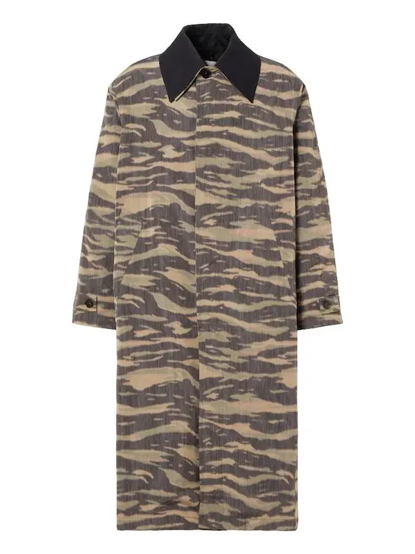 JIL SANDER Camouflage Crêpe De Chine Car Coat - Multicoloured
