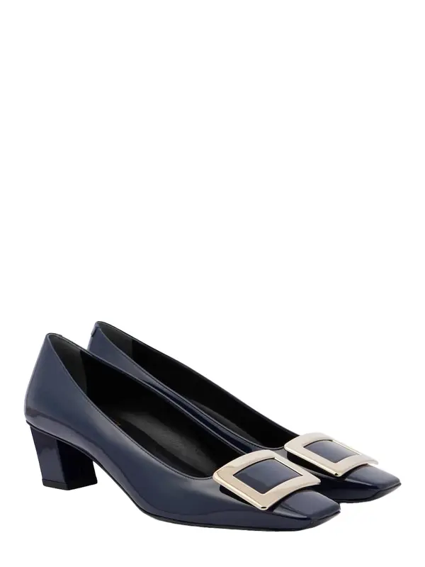 ROGER VIVIER Belle Vivier 45 Patent Leather Pumps - Blue