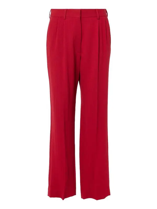 BLAZÉ MILANO Wool Wide-leg Trousers - Red