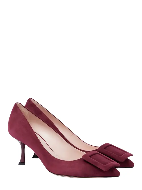 ROGER VIVIER Viv' In The City 65 Leather Pumps - Burgundy