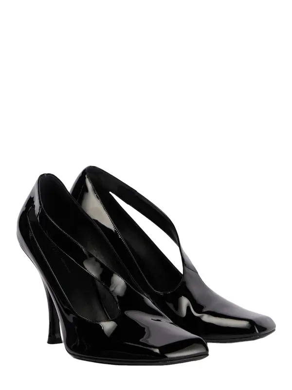 Khaite Eva 100 Cutout Patent Leather Pumps - Black