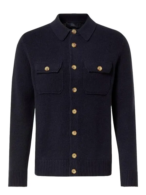 Arch4 Redcar Cashmere Cardigan - Blue