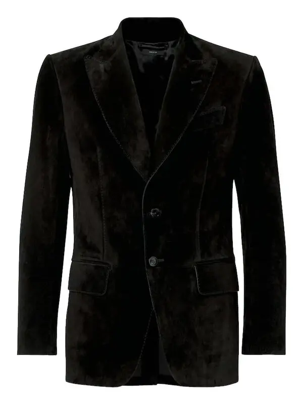TOM FORD Suede Blazer - Black