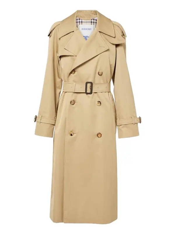 Burberry Belted Cotton Gabardine Trench Coat - Beige