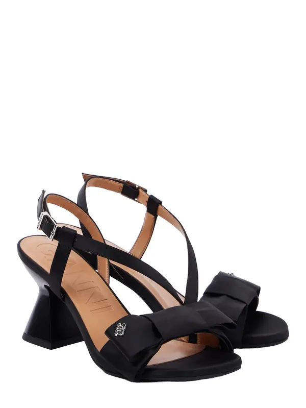 GANNI Bow-detail Slingback Pumps - Black