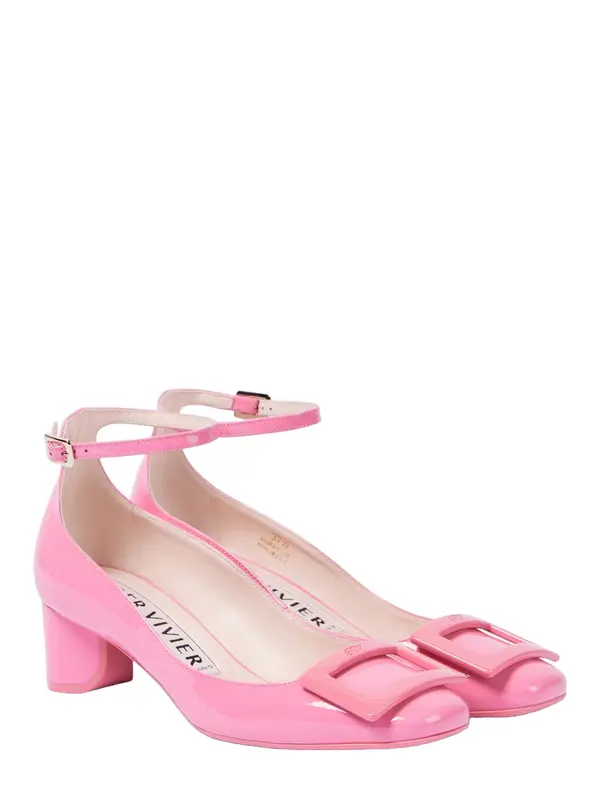 ROGER VIVIER 45 Leather Pumps - Pink
