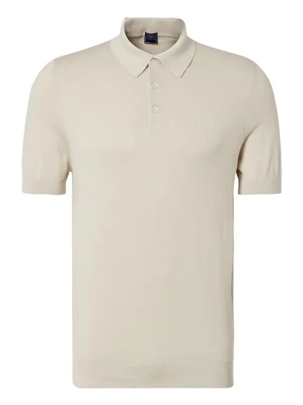 Fedeli Cotton Polo Shirt - Beige