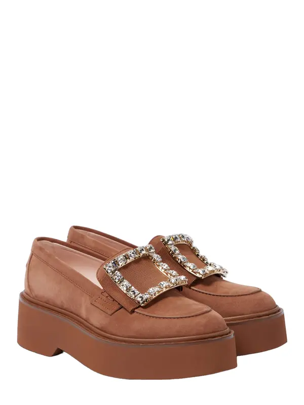 ROGER VIVIER Viv' Rangers Platform Loafers - Brown