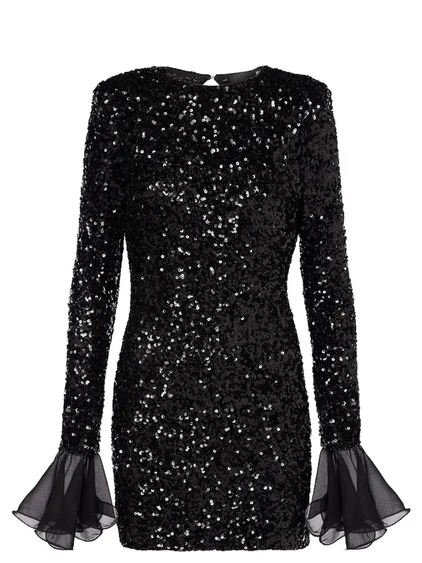Remain Birger Christensen Sequined Minidress - Black