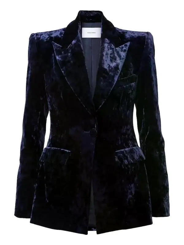 Alex Perry Velvet Blazer - Blue