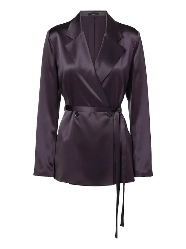 JOSEPH Joubert Silk Satin Jacket - Purple