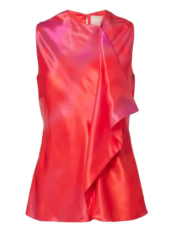 ROKSANDA Kiara Printed Draped Top - Multicoloured