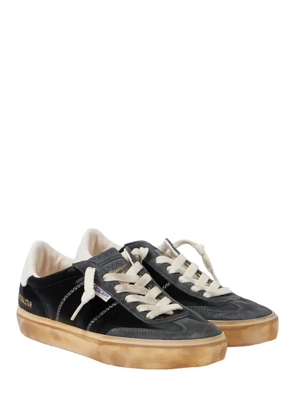 GOLDEN GOOSE Soul Star Velvet Sneakers - Grey