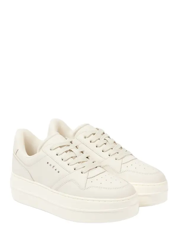 Hogan Skyscraper Leather Sneakers - White