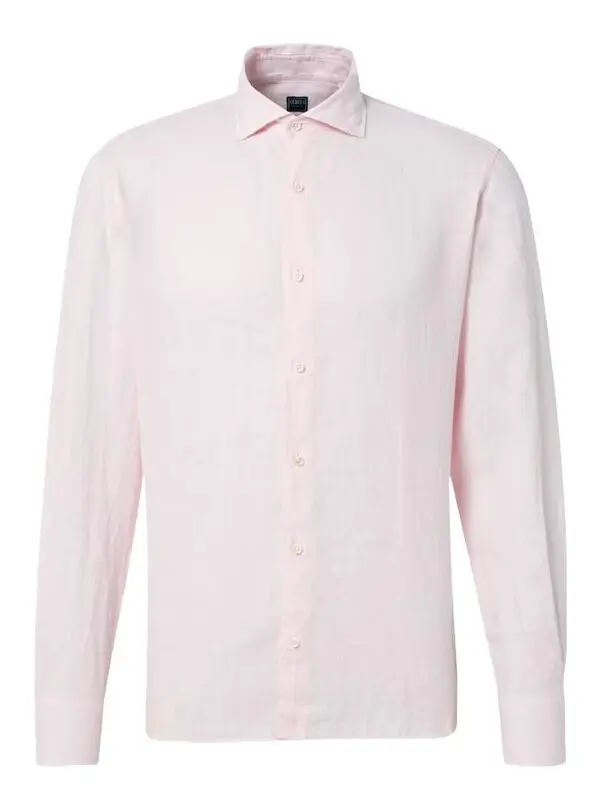 Fedeli Linen Oxford Shirt - Pink
