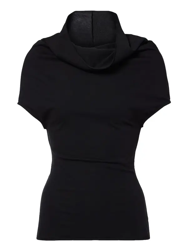 Rick Owens Cotton Jersey Top - Black