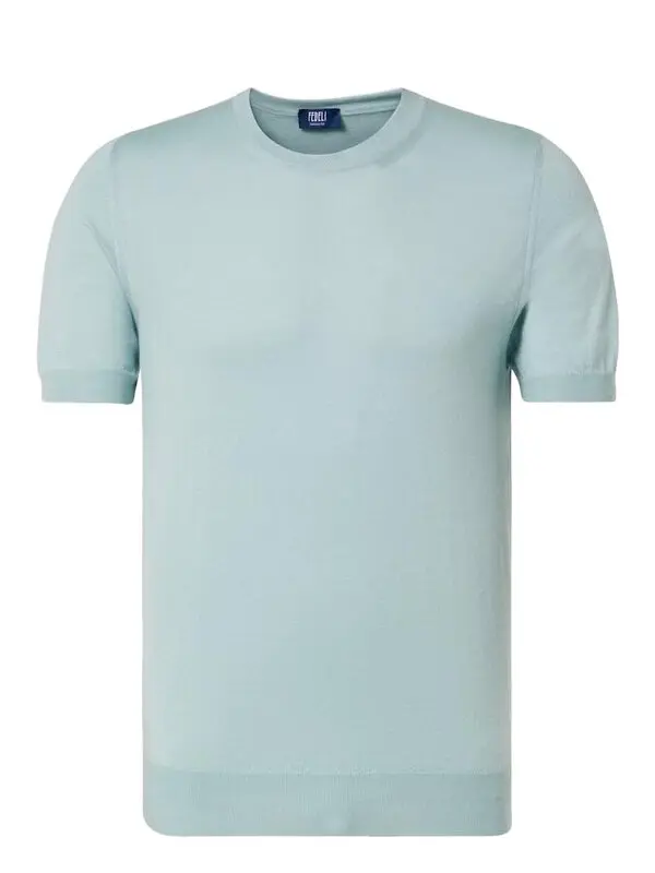 Fedeli Cashmere And Silk Top - Blue