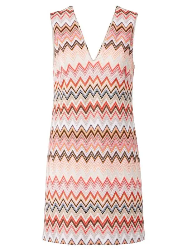 Missoni Zigzag Cotton-blend Minidress - Multicoloured