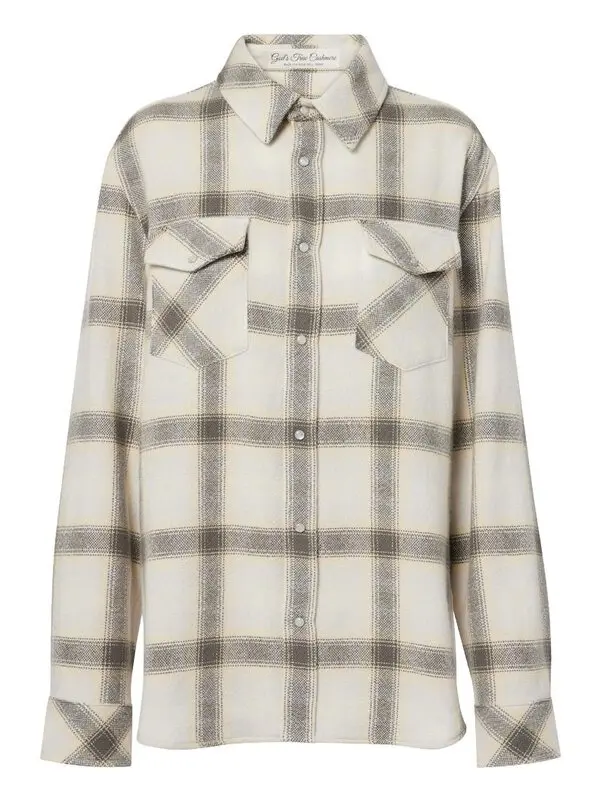 GOD'S TRUE CASHMERE Moon Plaid Shirt - Multicoloured