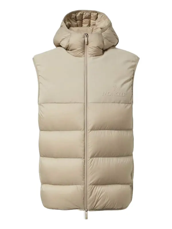 Moncler Bresse Down Padded Vest - Beige