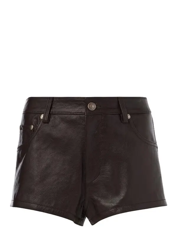 TOM FORD Leather Shorts - Brown