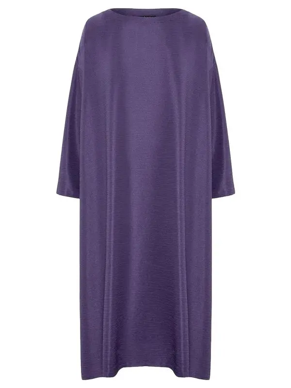 Eskandar Wide A-line Scoop Neck Dress - Tincture