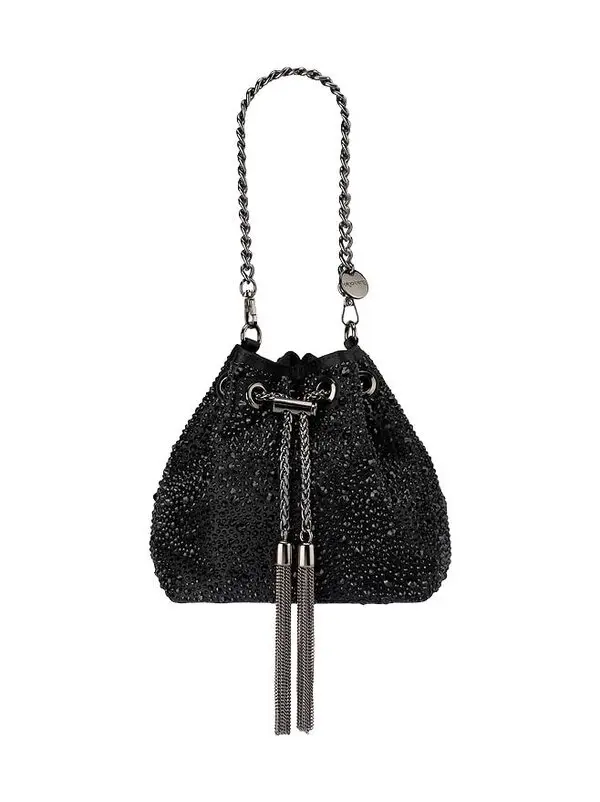 OLGA BERG Mika Crystal Pouch - Black