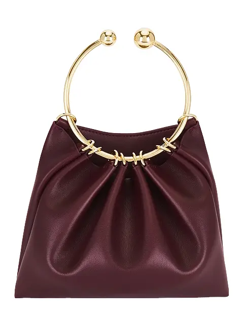 VERAFIED Ring Handle Bag - Burgundy