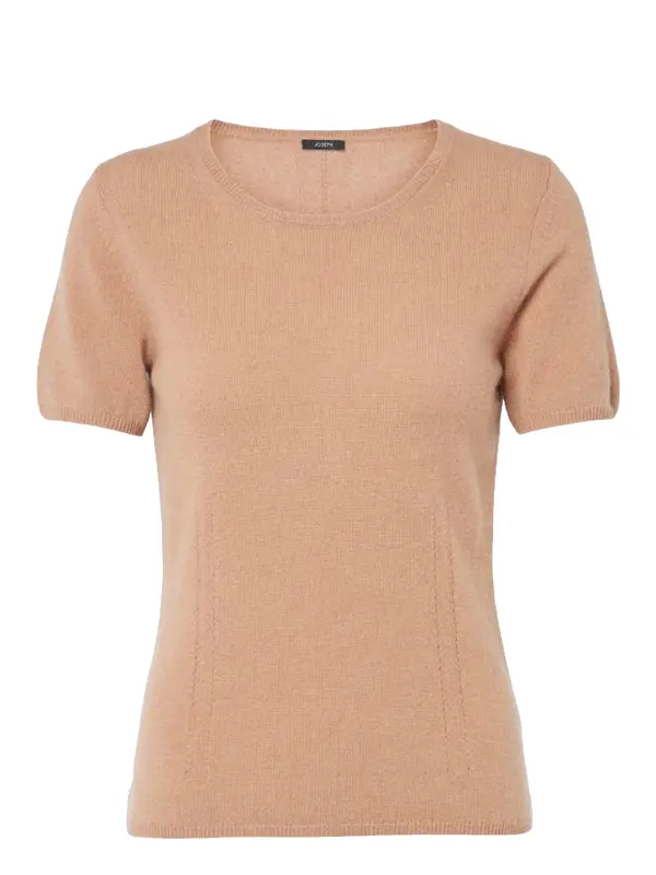 JOSEPH Cashmere T-shirt - Neutrals