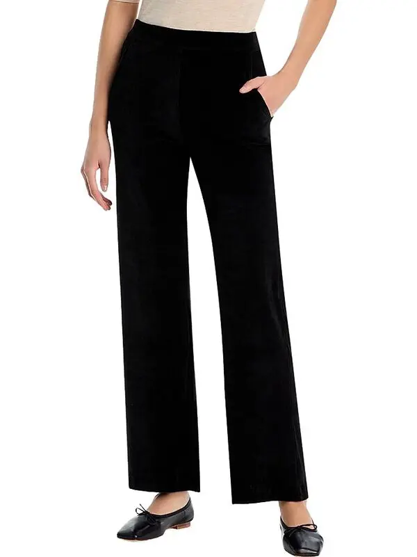 Majestic Filatures Velour Wide-leg Pants - Noir