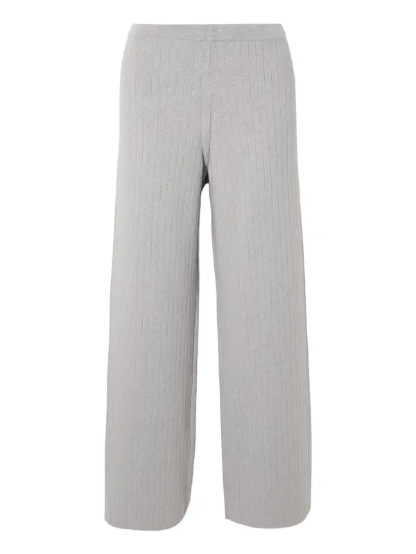 Skin Milan Ribbed Pants - Gray