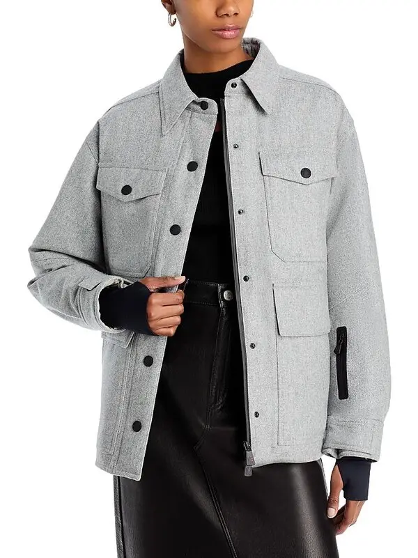Moncler Huez Shirt Jacket - Light Gray