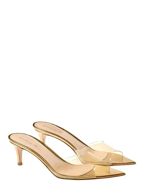 GIANVITO ROSSI Elle 55 Mules - Gold Tpu