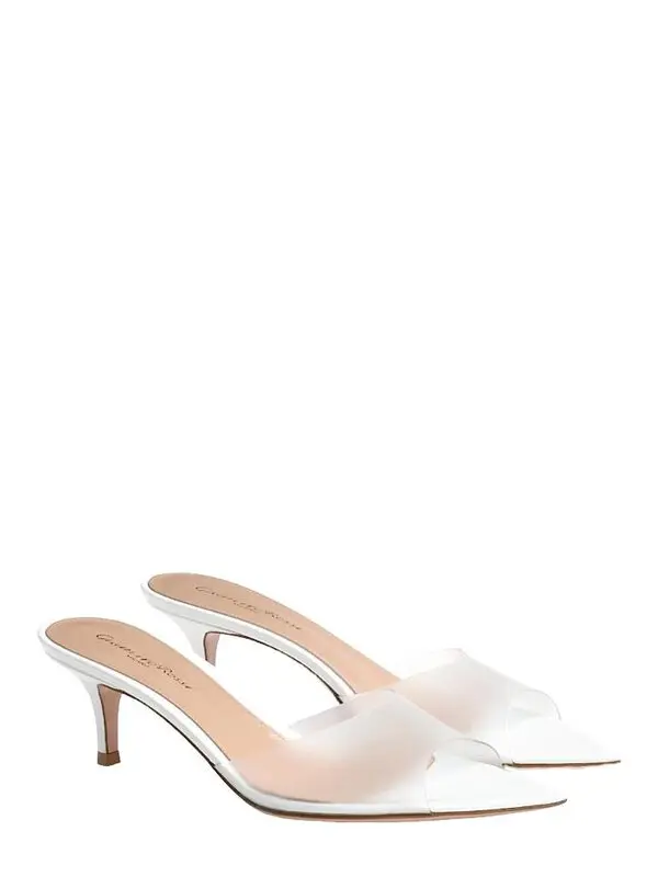 GIANVITO ROSSI Elle 55 Mules - White Tpu