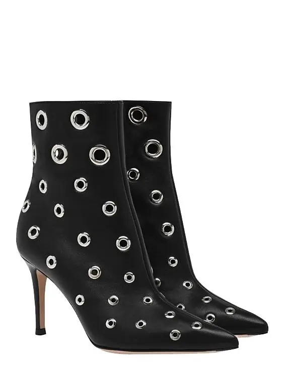 GIANVITO ROSSI Lydia Bootie 85 - Black Nappa Leather
