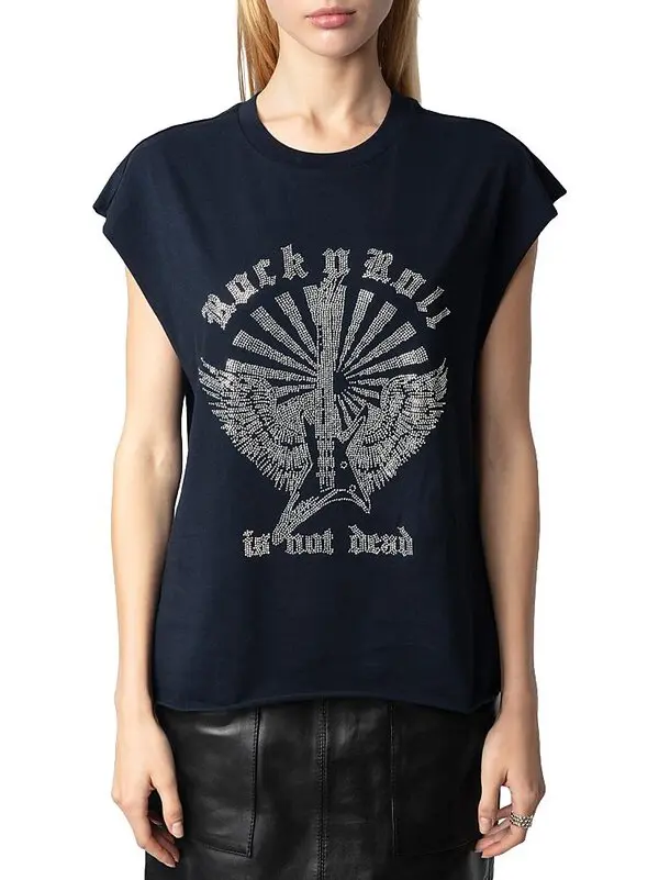 Zadig&Voltaire Cloe Guitar Wings Tee - Encre