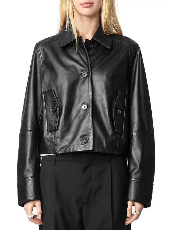 Zadig&Voltaire Liston Leather Jacket - Black