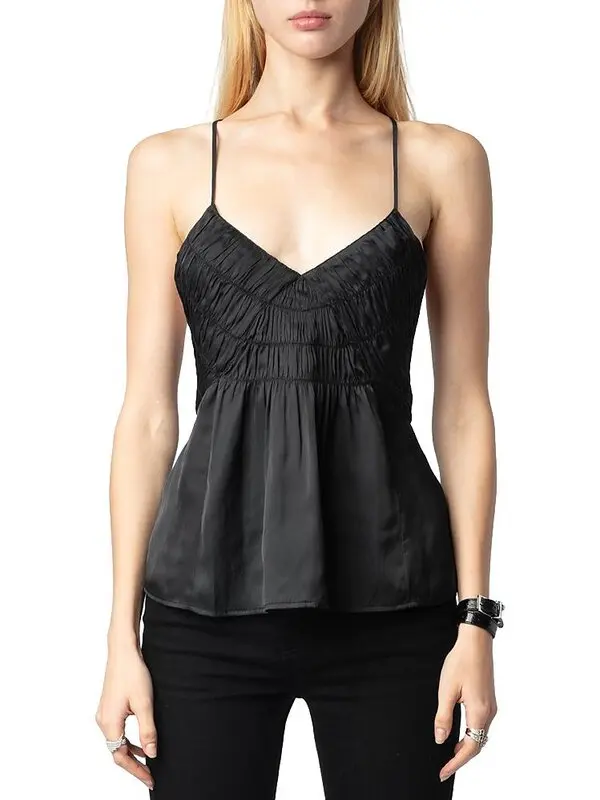 Zadig&Voltaire Cayonne Satin Top - Black