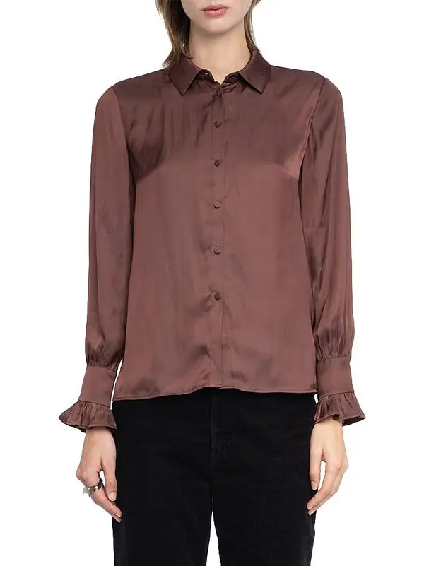 Zadig&Voltaire Thely Satin Blouse - Burgundy