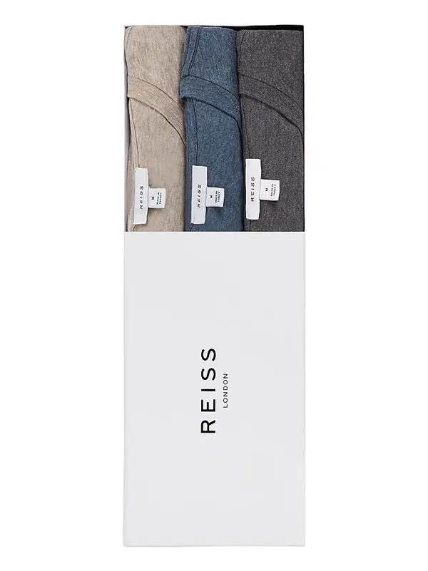 REISS Bless Regular Fit Tee, Pack Of 3 - Multi Melange