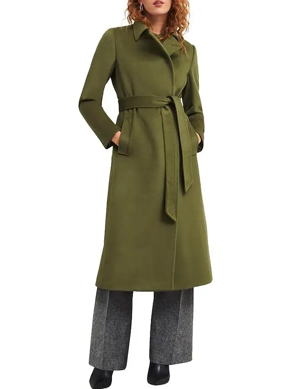 HOBBS LONDON Livia Wool Coat - Kelp Green