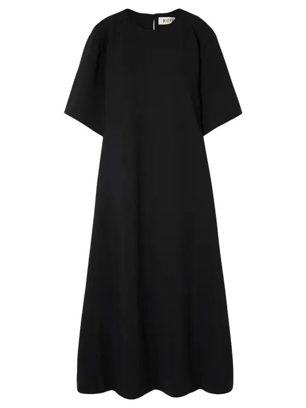 RÓHE Recycled Stretch-scuba Maxi Dress - Black