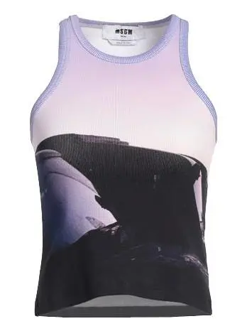 MSGM Cotton Blend Tank Top - Purple