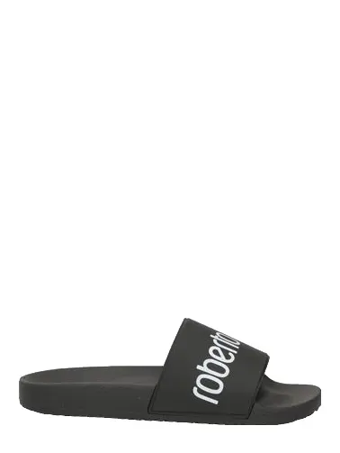 Roberto Cavalli Rubber Pool Slides - Black