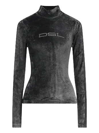 Diesel Chenille Turtleneck Top - Grey