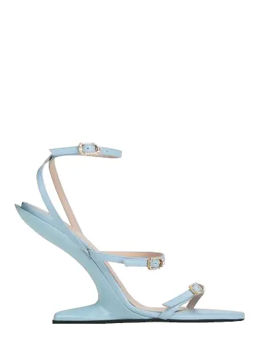 N°21 Leather Ankle Strap Sandals - Blue