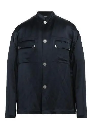 Palm Angels Shirt Midnight Size Linen, Viscose - Blue