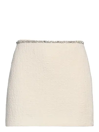 N°21 Mini Tweed Skirt With Crystals - Beige